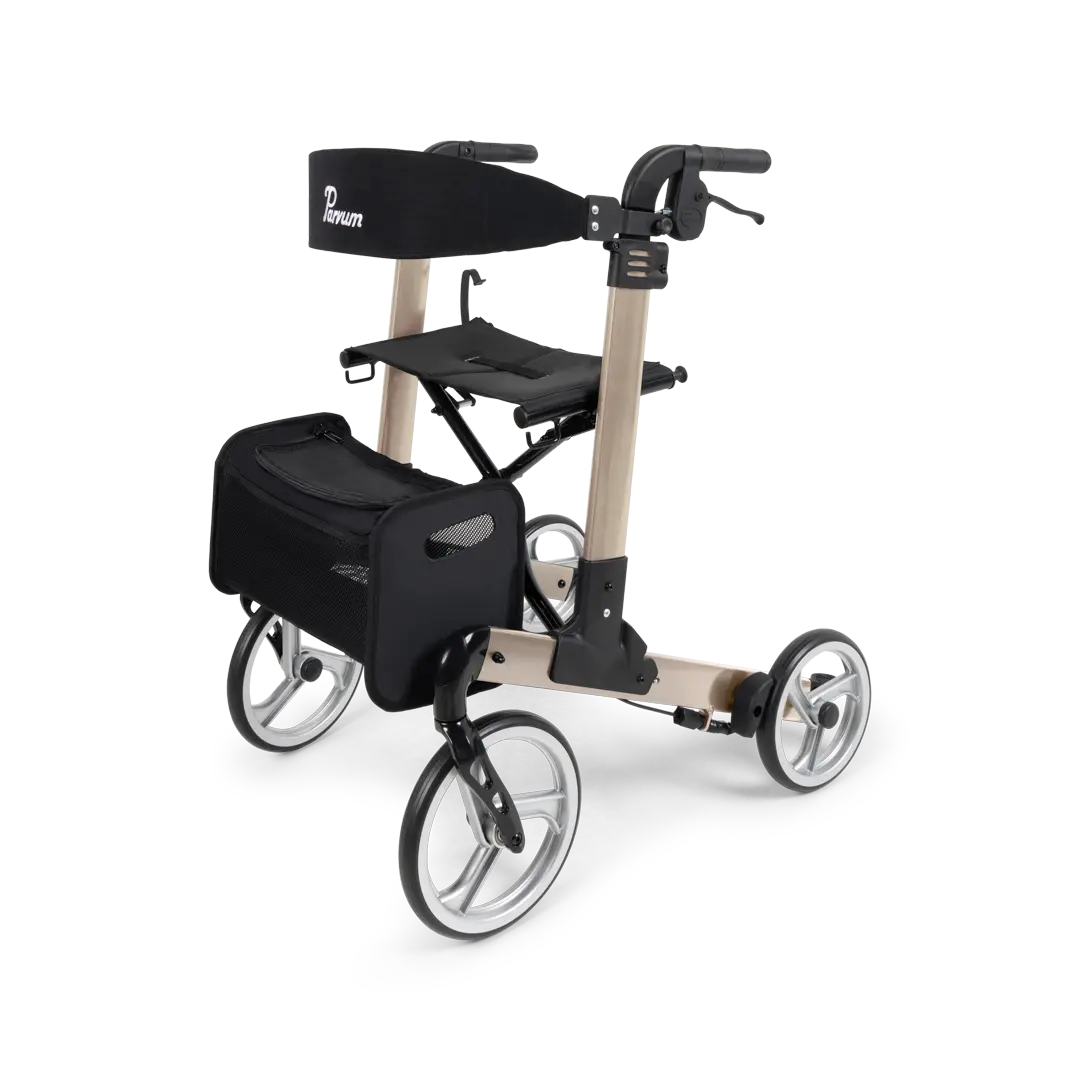 Rollator Luxo - Luxury & Double-Folding (Champagne, M) | Parvum